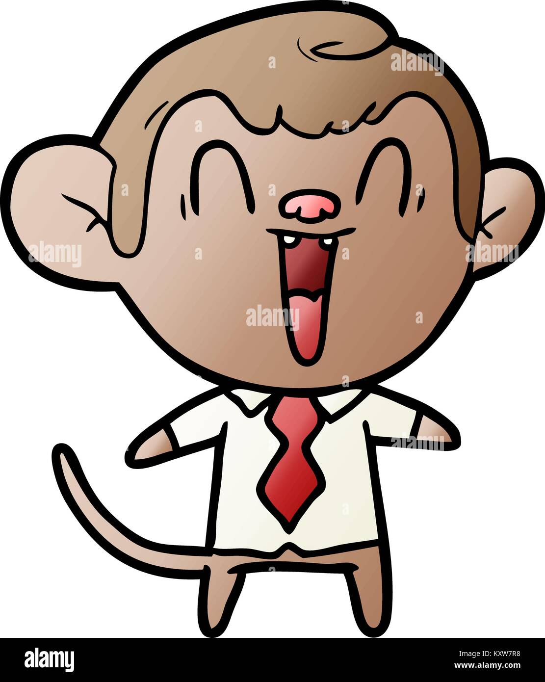 cartoon laughing monkey Stock Vector Image & Art - Alamy