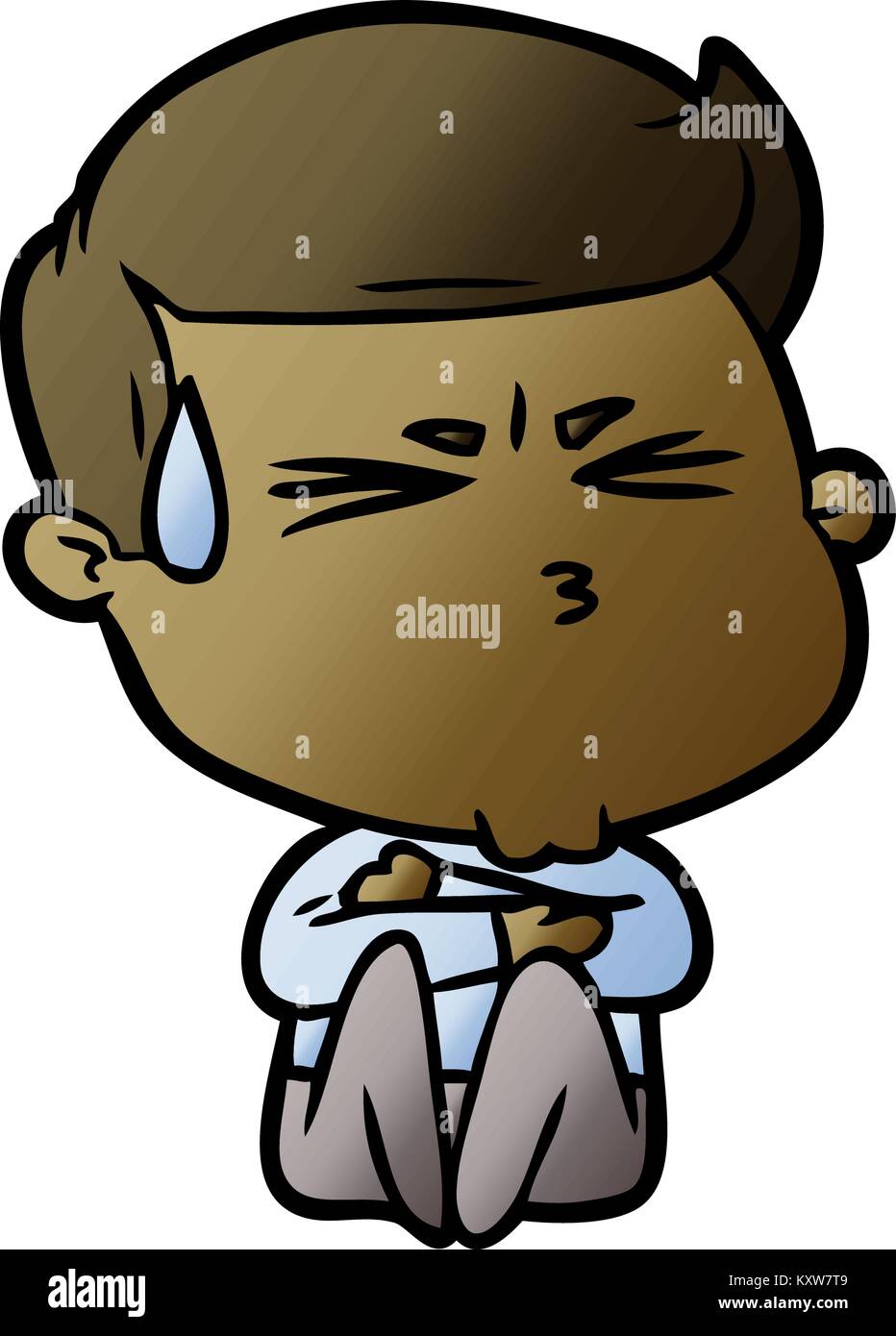 cartoon man sweating Stock Vector Image & Art - Alamy