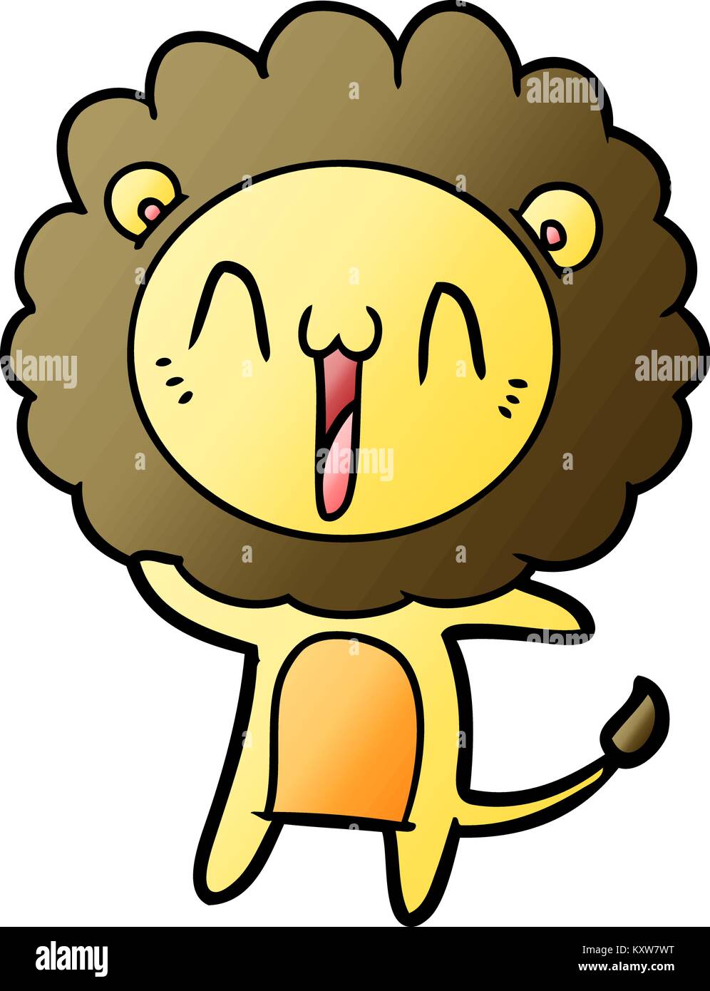 happy cartoon lion Stock Vector Image & Art - Alamy