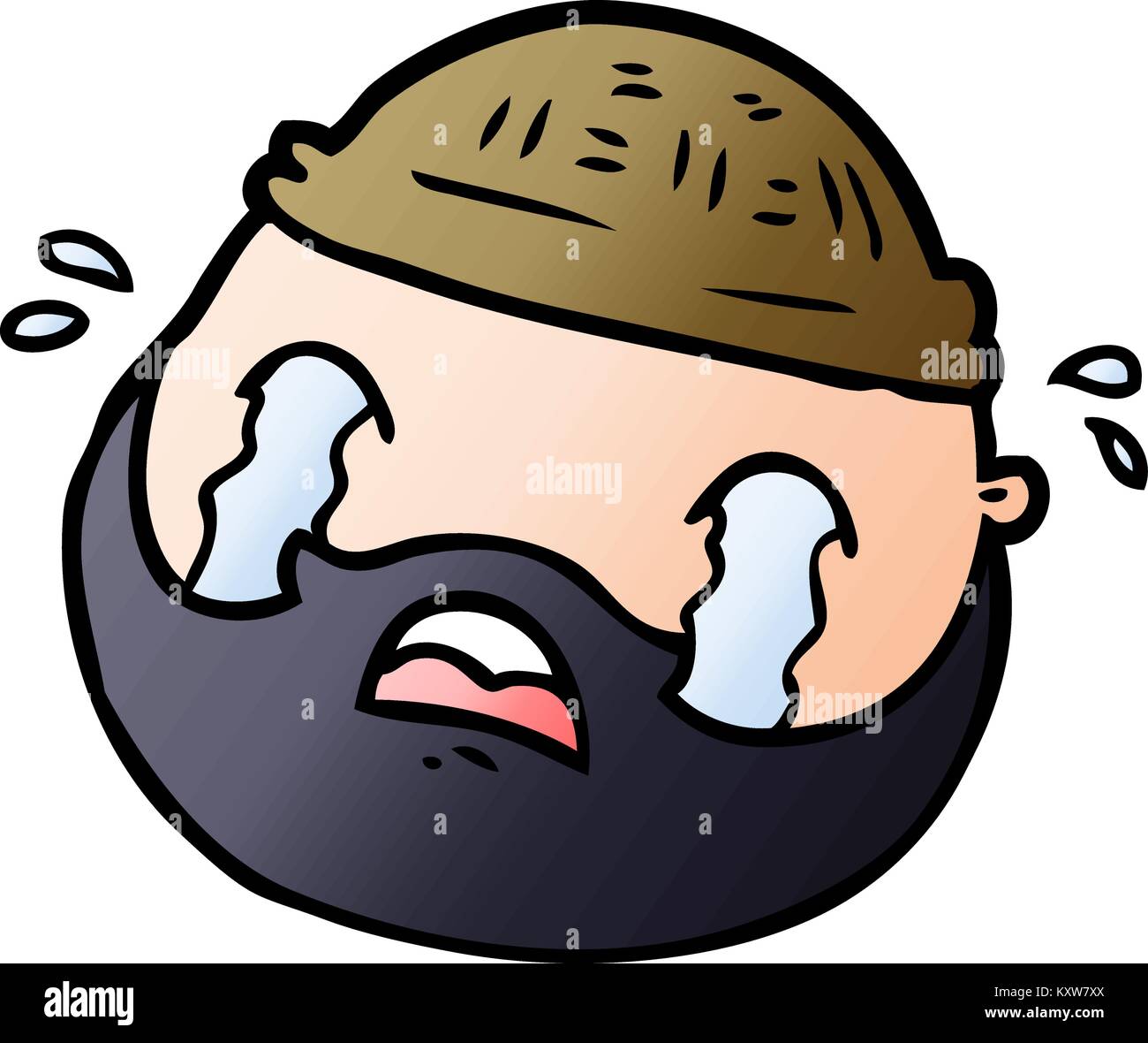 cartoon male face with beard Stock Vector Image & Art - Alamy