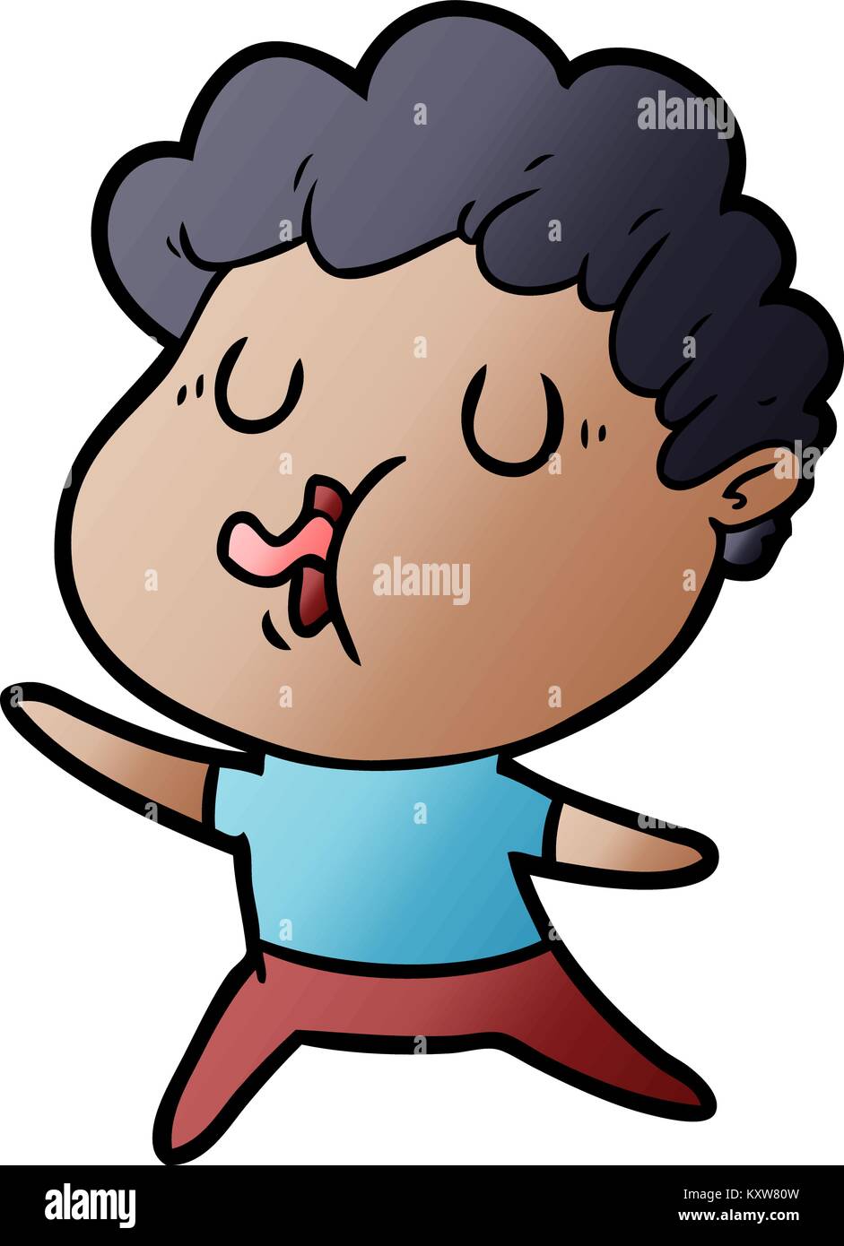 cartoon man singing Stock Vector Image & Art - Alamy