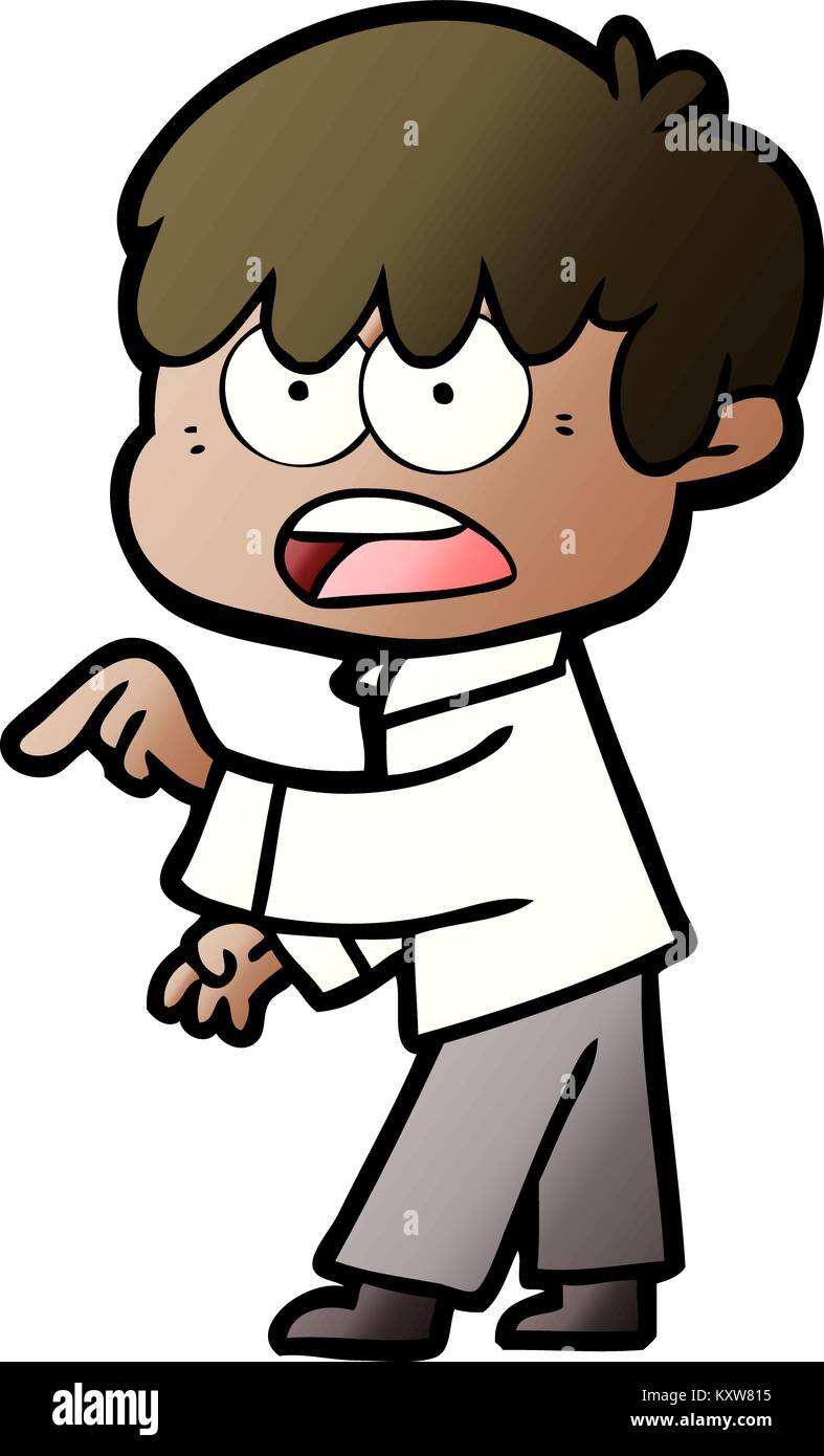 worried cartoon boy Stock Vector Image & Art - Alamy