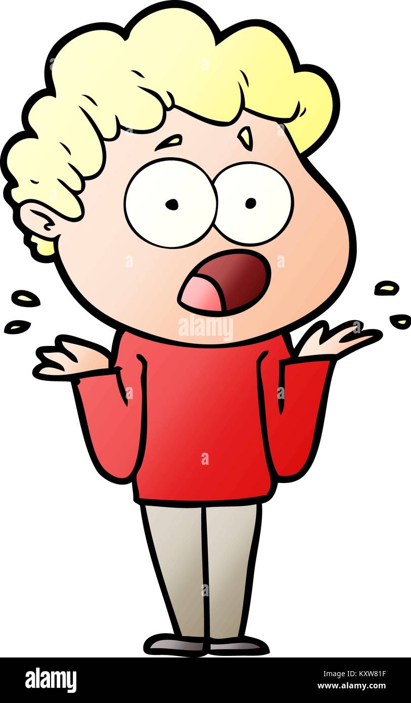 cartoon man gasping in surprise Stock Vector Image & Art - Alamy