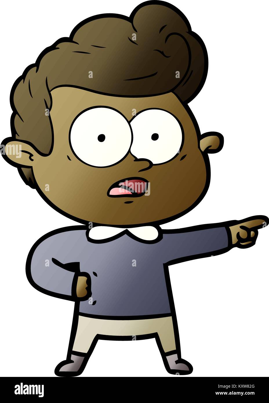 cartoon staring man Stock Vector Image & Art - Alamy