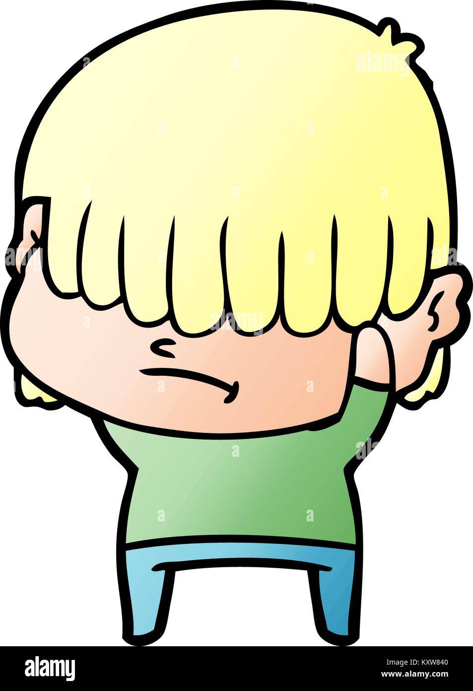 cartoon boy with untidy hair Stock Vector Image & Art - Alamy