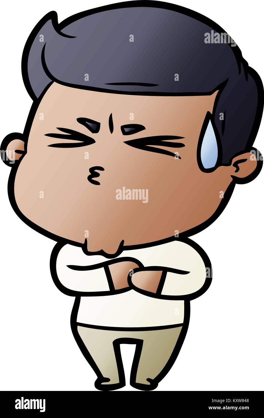 cartoon frustrated man Stock Vector Image & Art - Alamy
