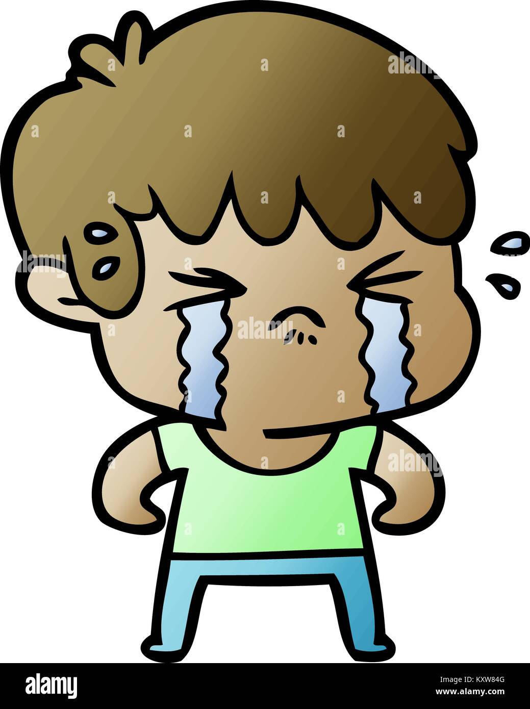 cartoon boy crying Stock Vector Image & Art - Alamy