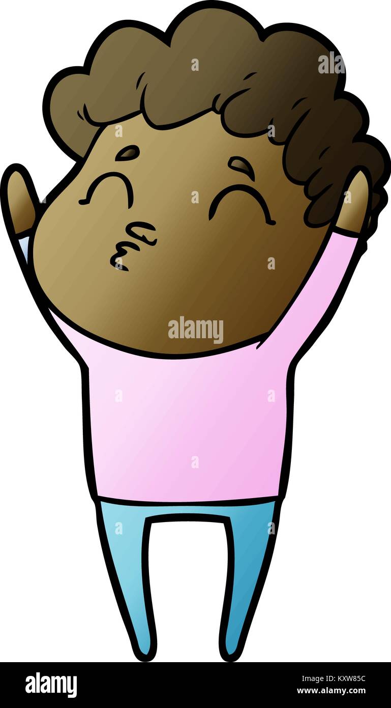 cartoon man pouting Stock Vector Image & Art - Alamy