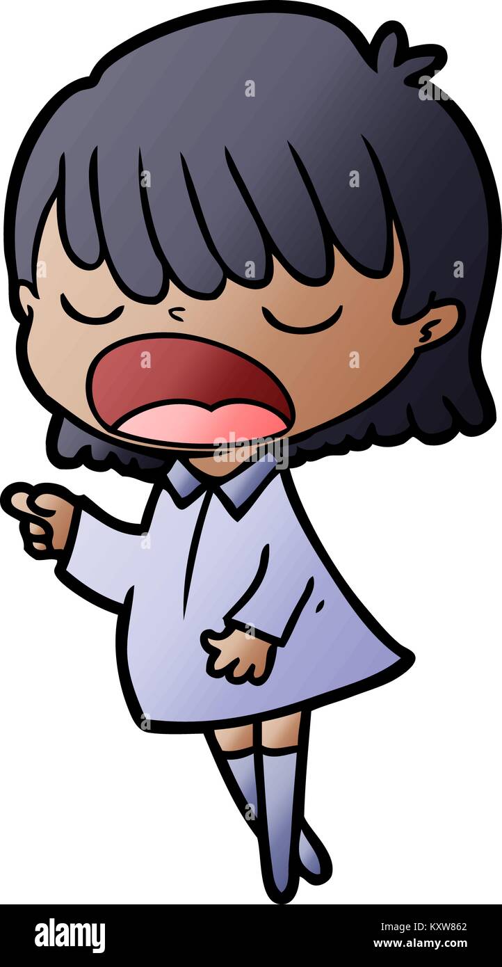 cartoon woman talking loudly Stock Vector Image & Art - Alamy