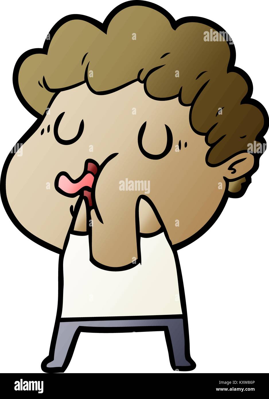 cartoon man pulling face Stock Vector Image & Art - Alamy