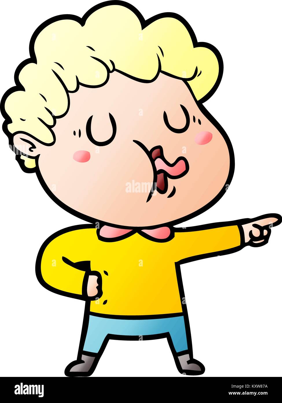 cartoon man singing Stock Vector Image & Art - Alamy