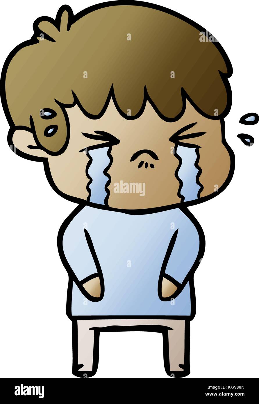cartoon boy crying Stock Vector Image & Art - Alamy