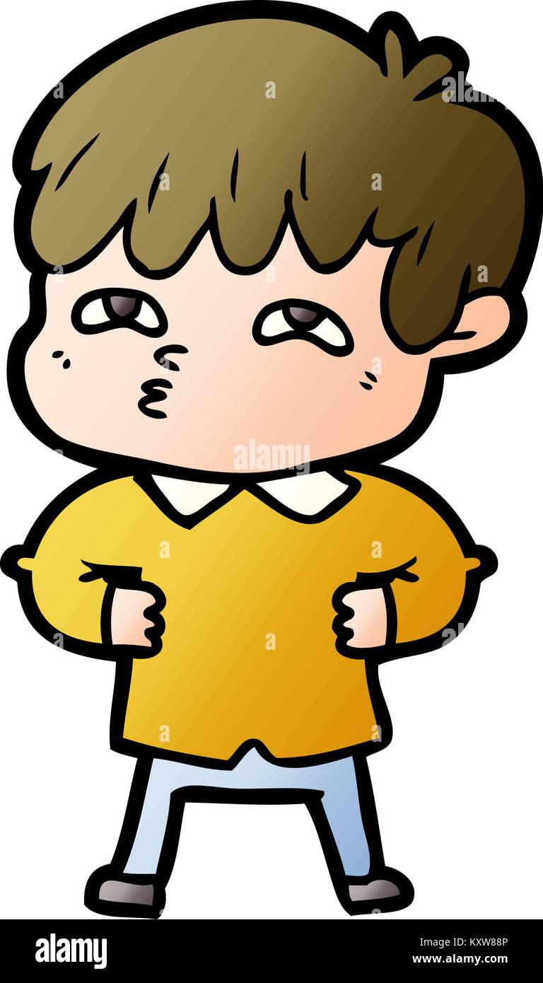 cartoon curious man Stock Vector Image & Art - Alamy