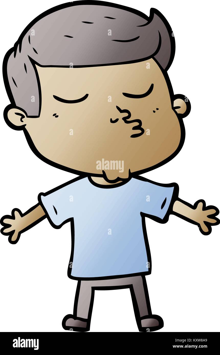 cartoon model guy pouting Stock Vector Image & Art - Alamy