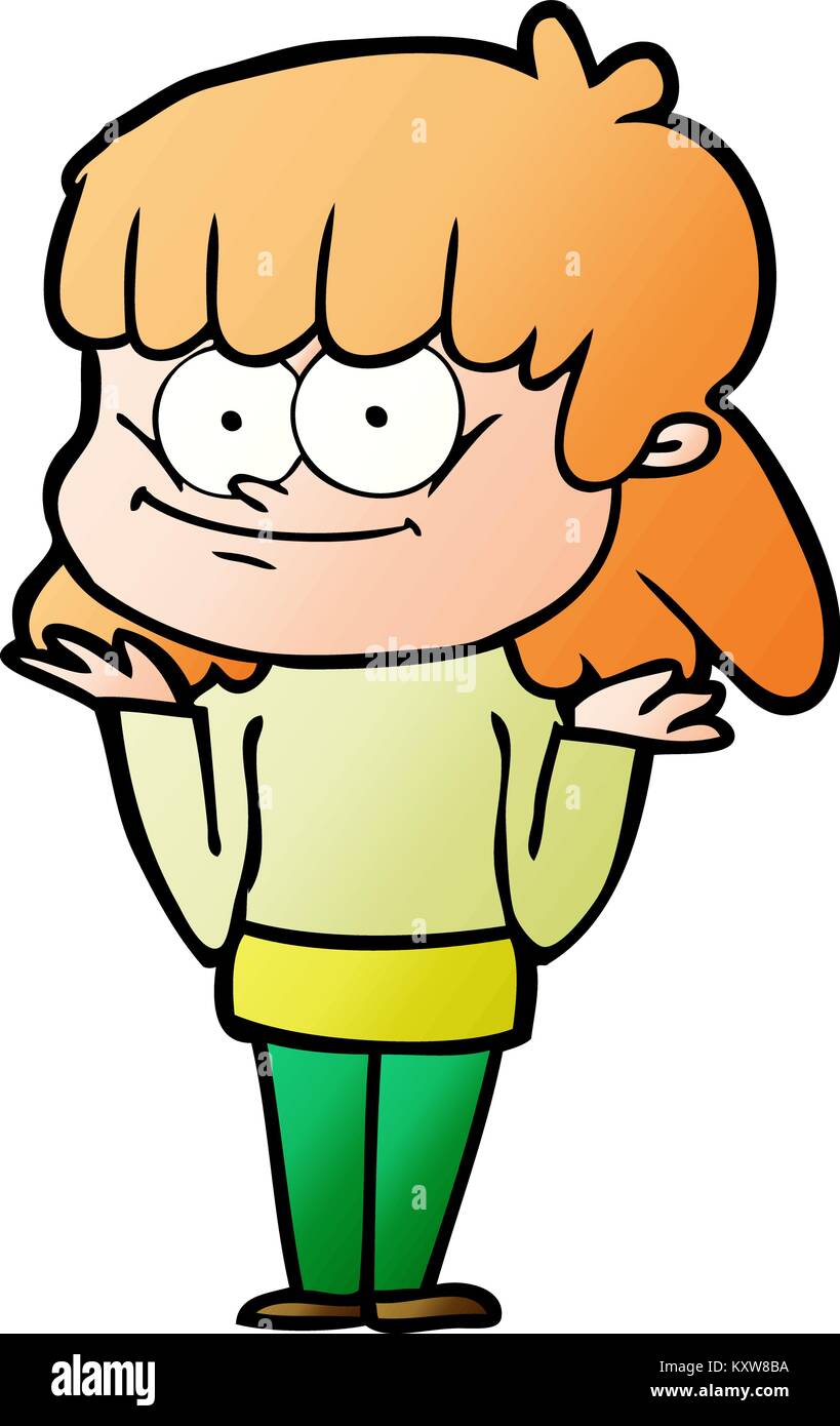 cartoon smiling woman Stock Vector Image & Art - Alamy