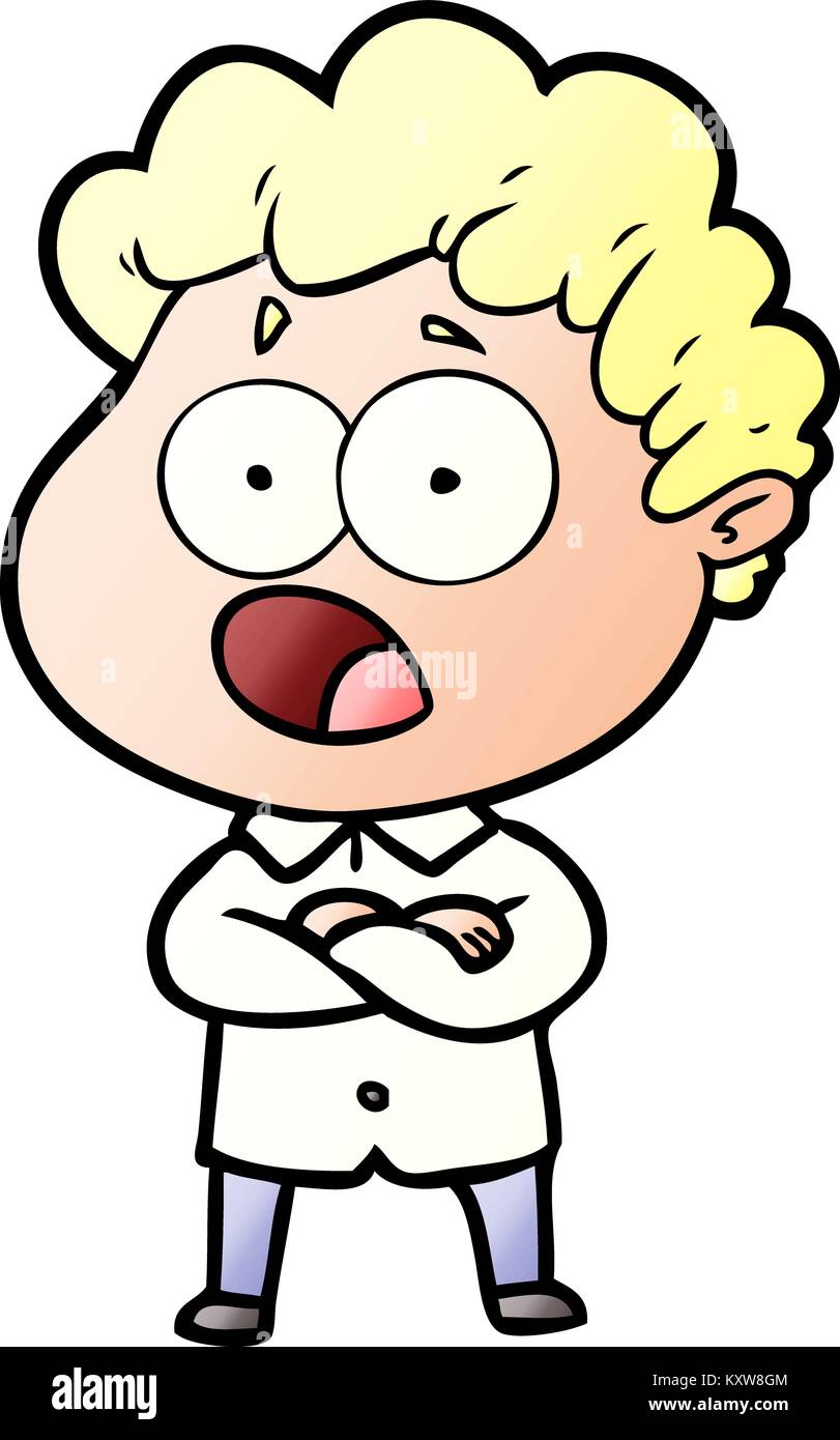 cartoon man gasping in surprise Stock Vector Image & Art - Alamy