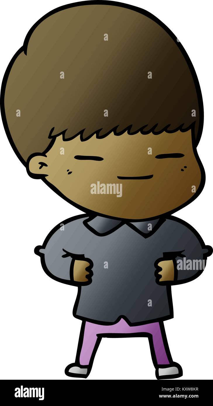 cartoon smug boy Stock Vector Image & Art - Alamy