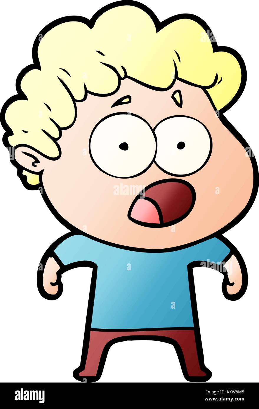 cartoon man gasping in surprise Stock Vector Image & Art - Alamy