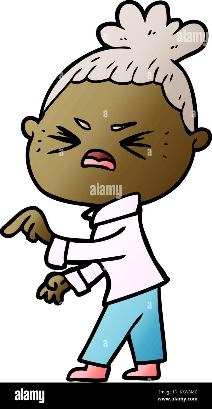 cartoon angry woman Stock Vector Image & Art - Alamy