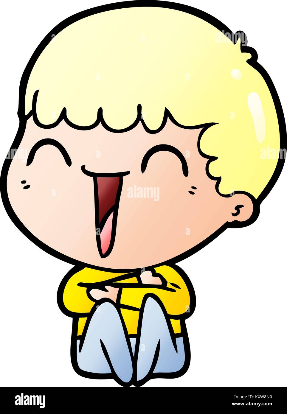 cartoon happy man laughing Stock Vector Image & Art - Alamy