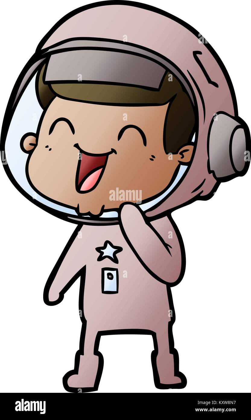 happy cartoon astronaut Stock Vector Image & Art - Alamy