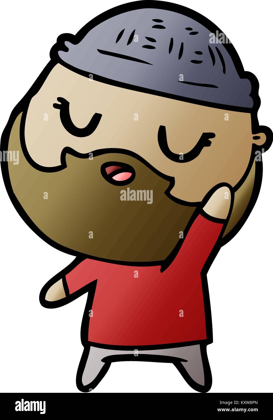 cute cartoon man with beard Stock Vector Image & Art - Alamy