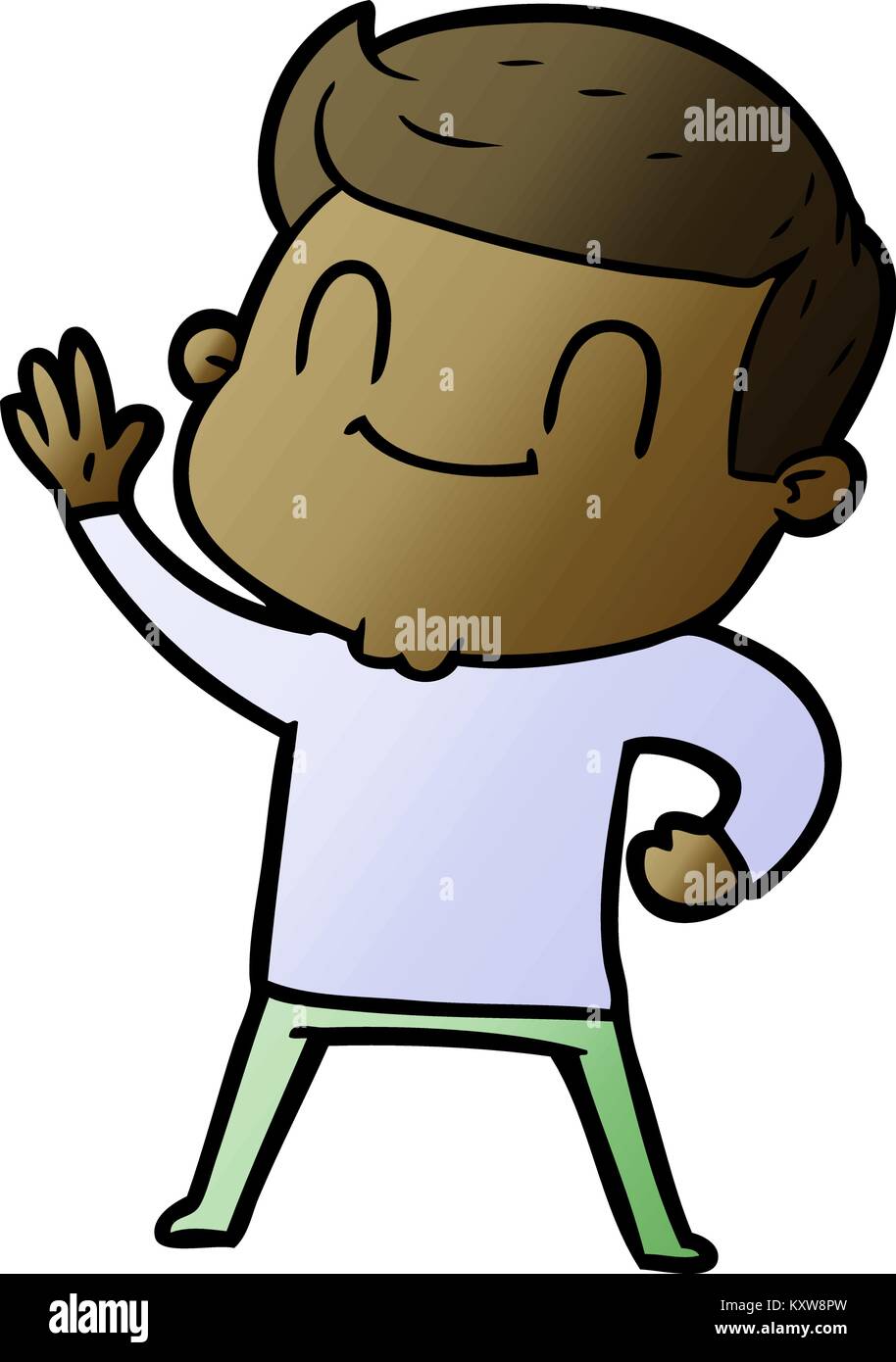 cartoon friendly man Stock Vector Image & Art - Alamy