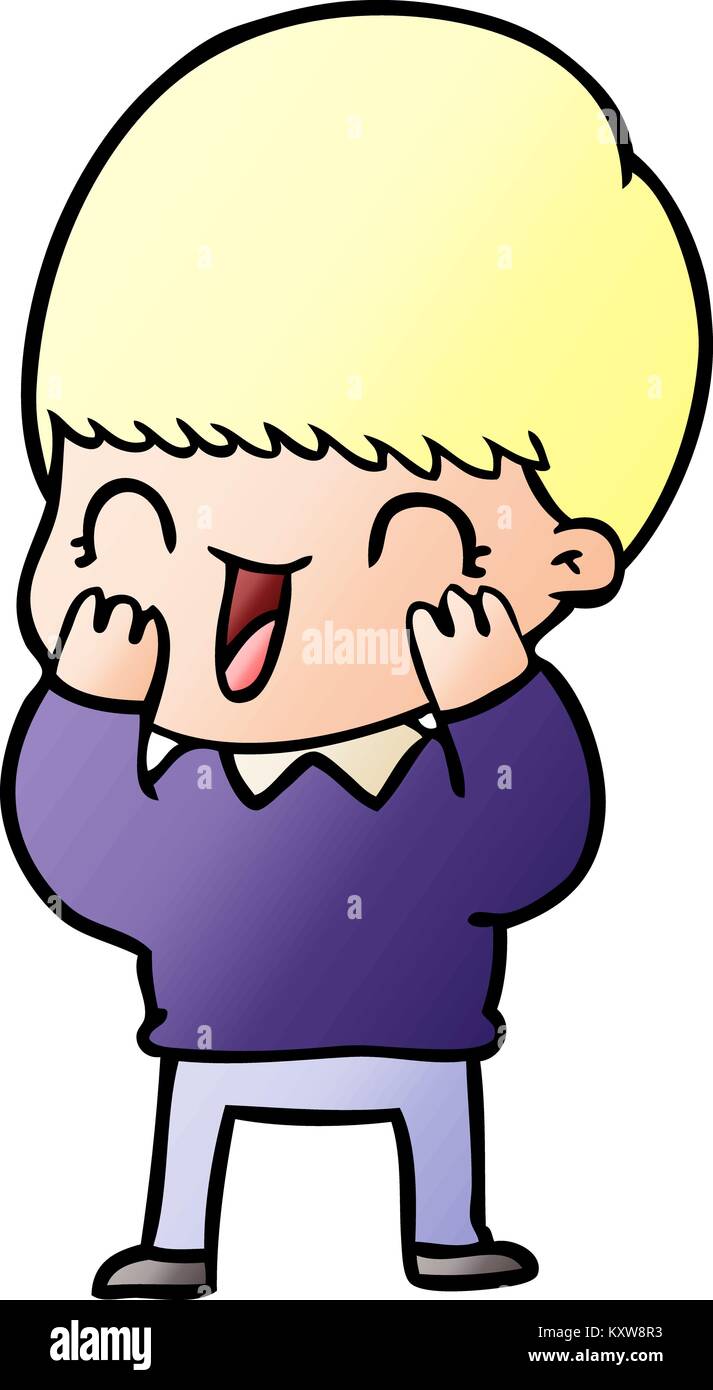 happy cartoon boy Stock Vector Image & Art - Alamy