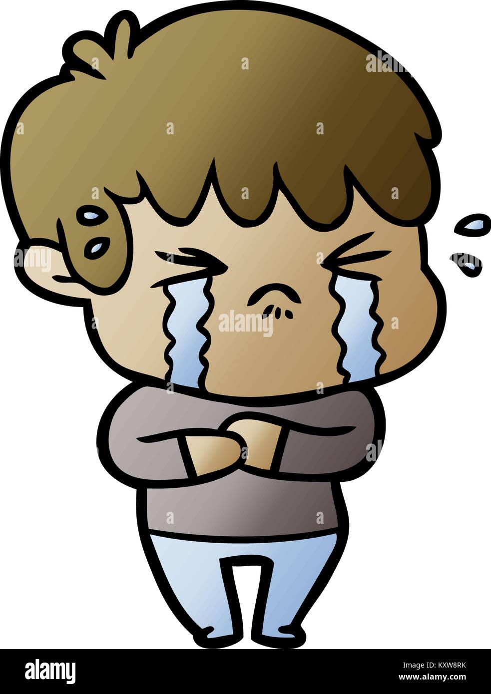 cartoon boy crying Stock Vector Image & Art - Alamy