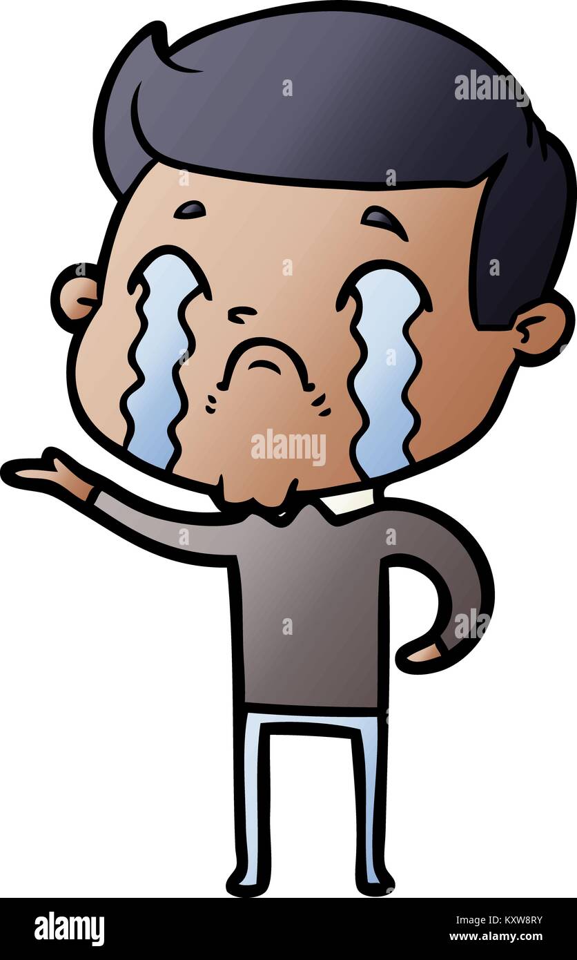 cartoon man crying Stock Vector Image & Art - Alamy