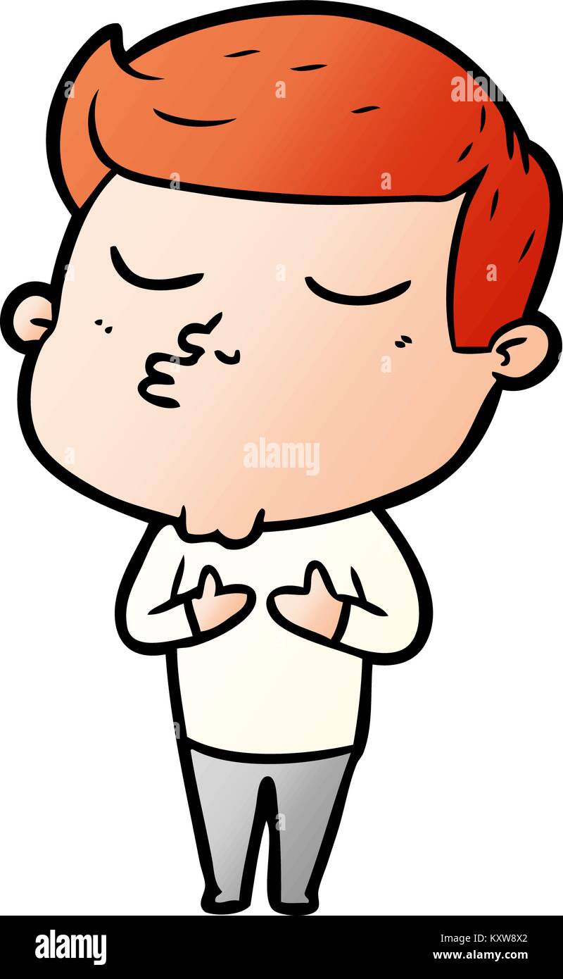 cartoon model guy pouting Stock Vector Image & Art - Alamy