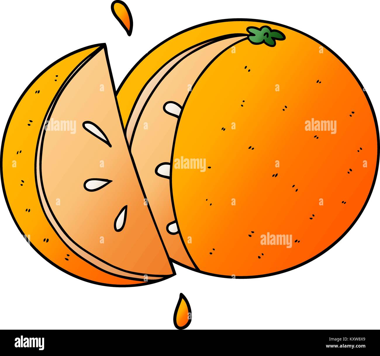cartoon orange slice Stock Vector Image & Art - Alamy