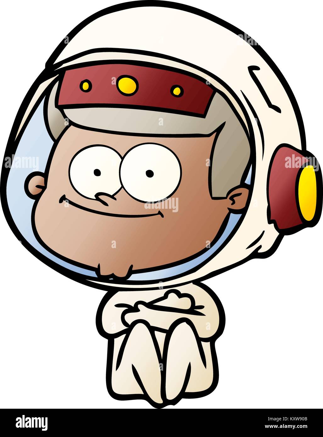 happy astronaut cartoon Stock Vector Image & Art - Alamy