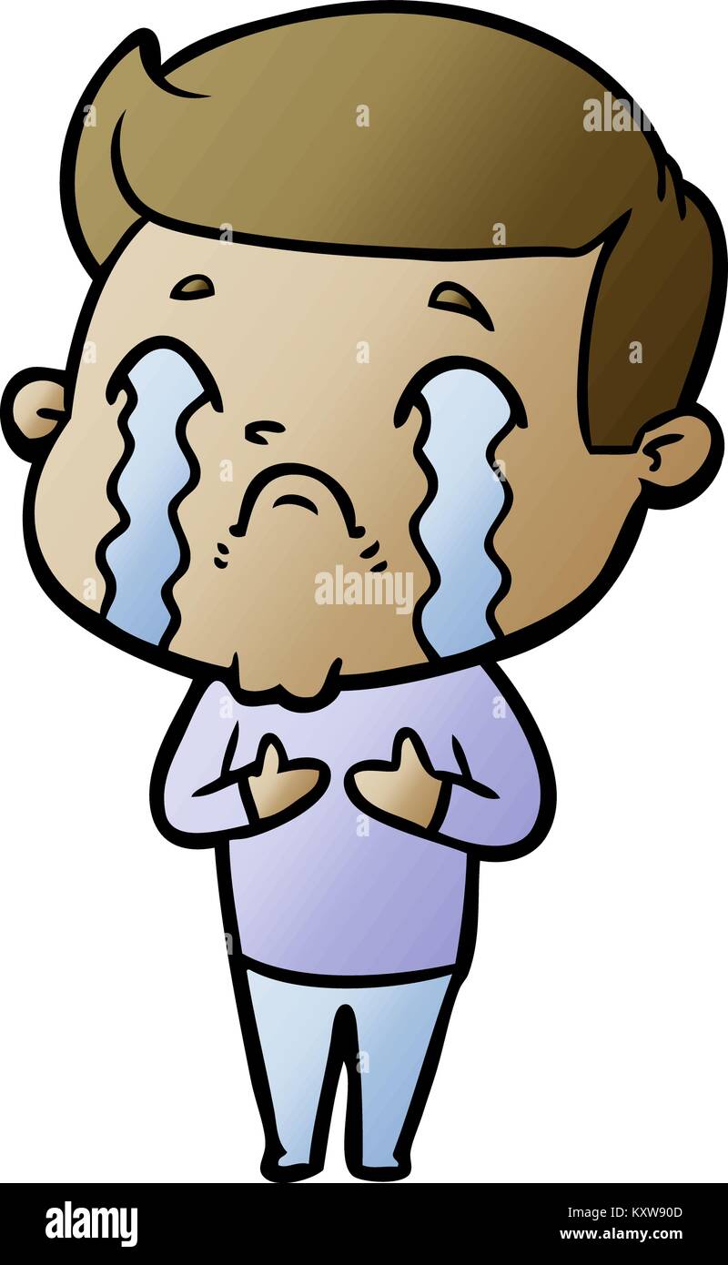 cartoon man crying Stock Vector Image & Art - Alamy