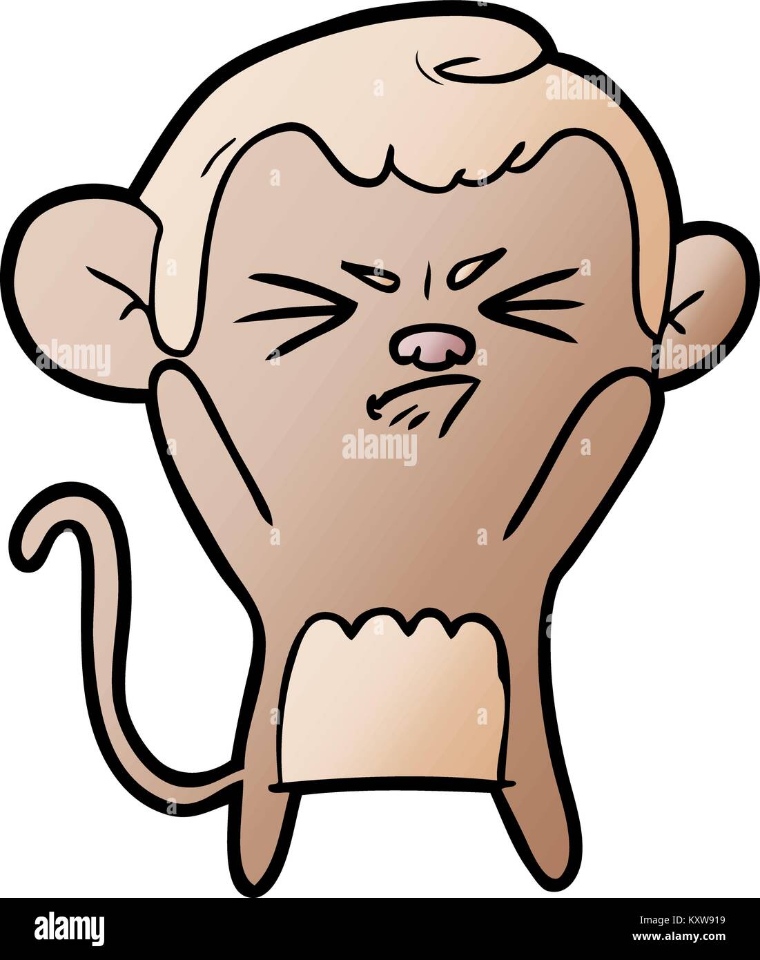 cartoon angry monkey Stock Vector Image & Art - Alamy