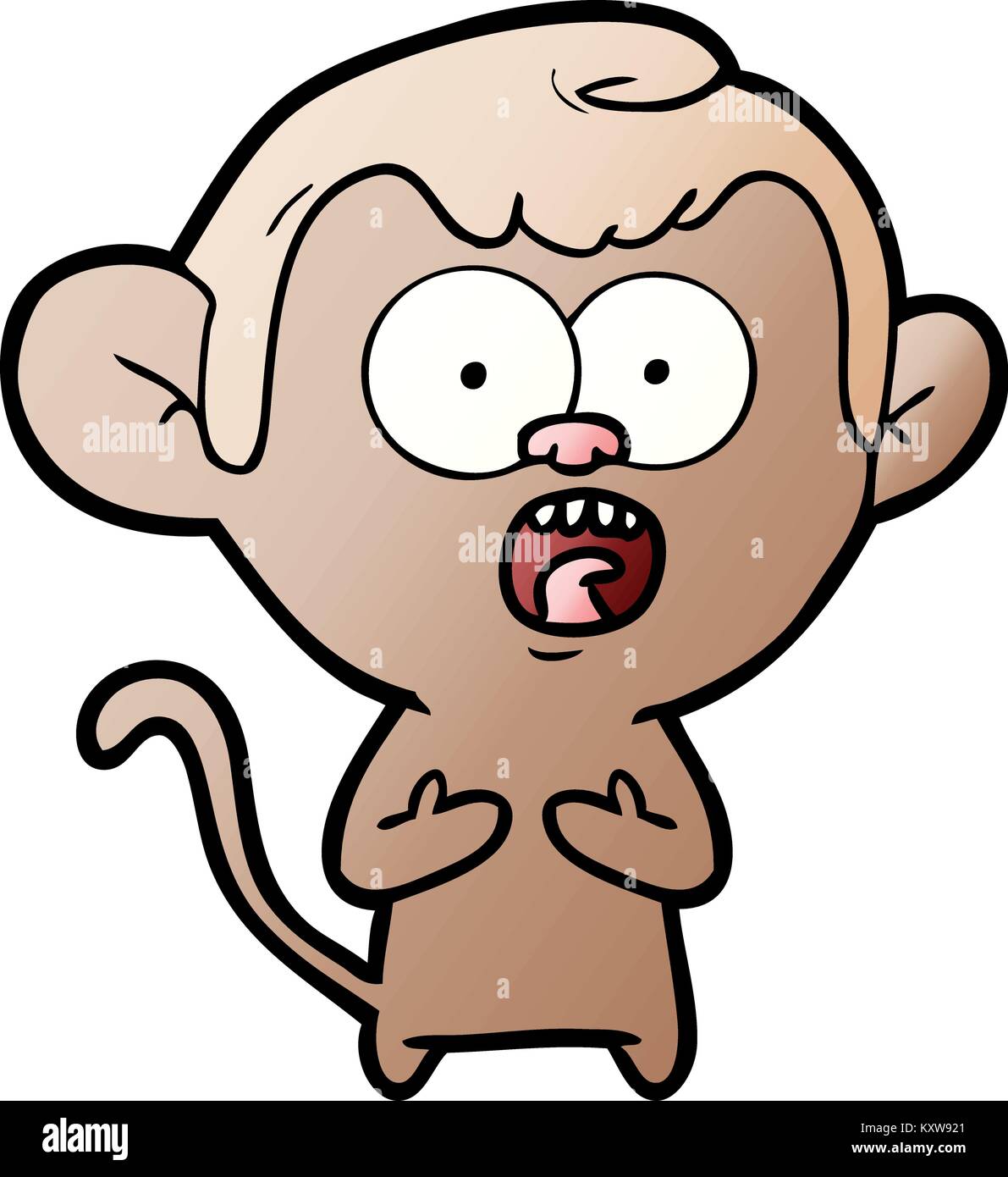cartoon shocked monkey Stock Vector Image & Art - Alamy