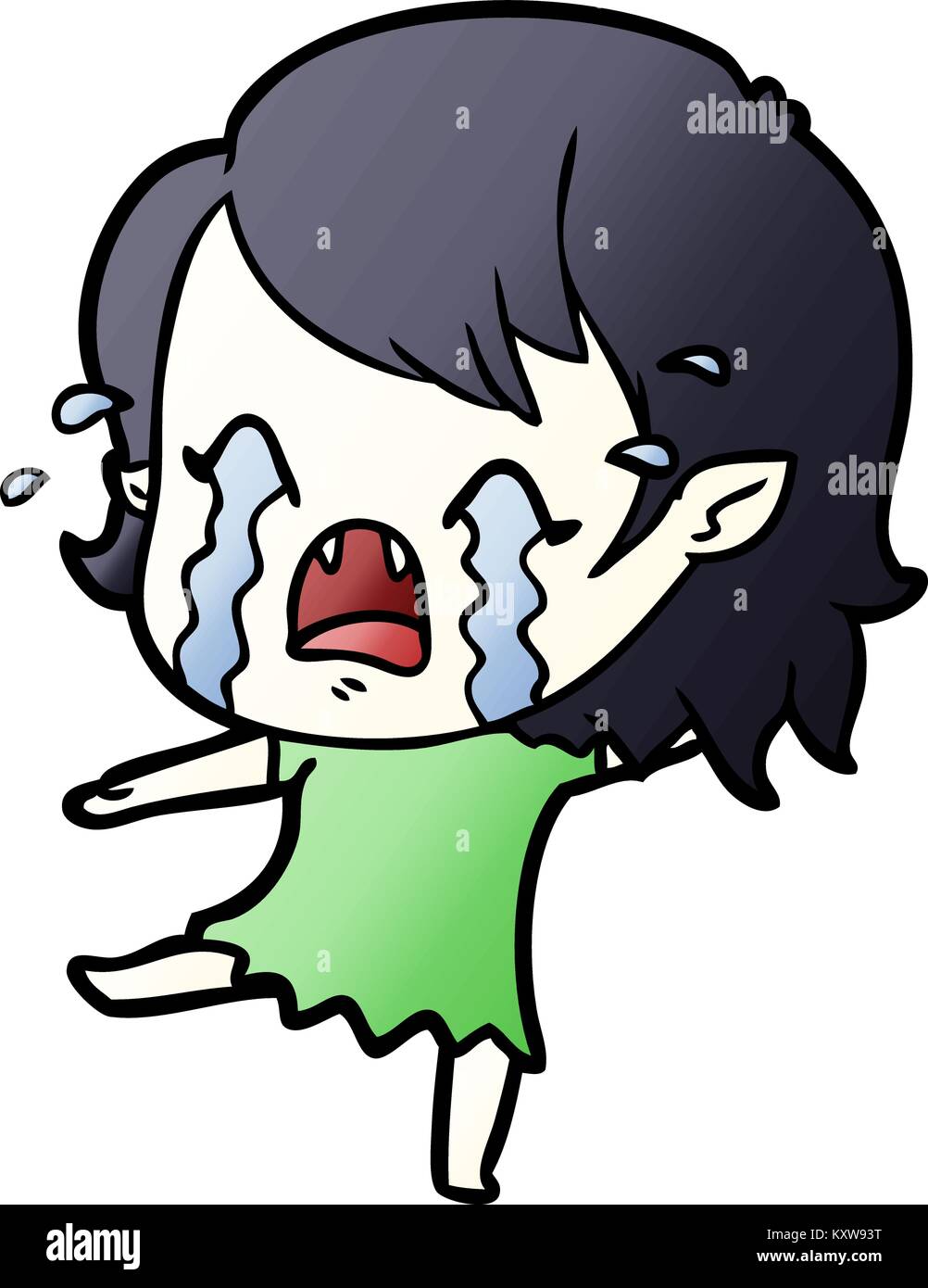 cartoon crying vampire girl Stock Vector Image & Art - Alamy