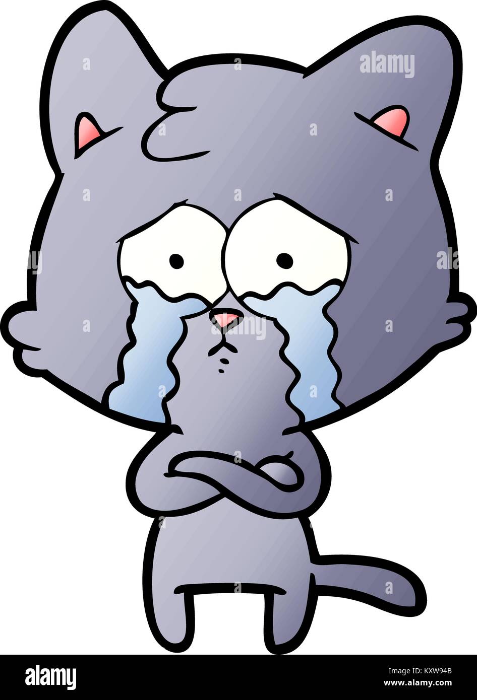 cartoon crying cat Stock Vector Image & Art - Alamy