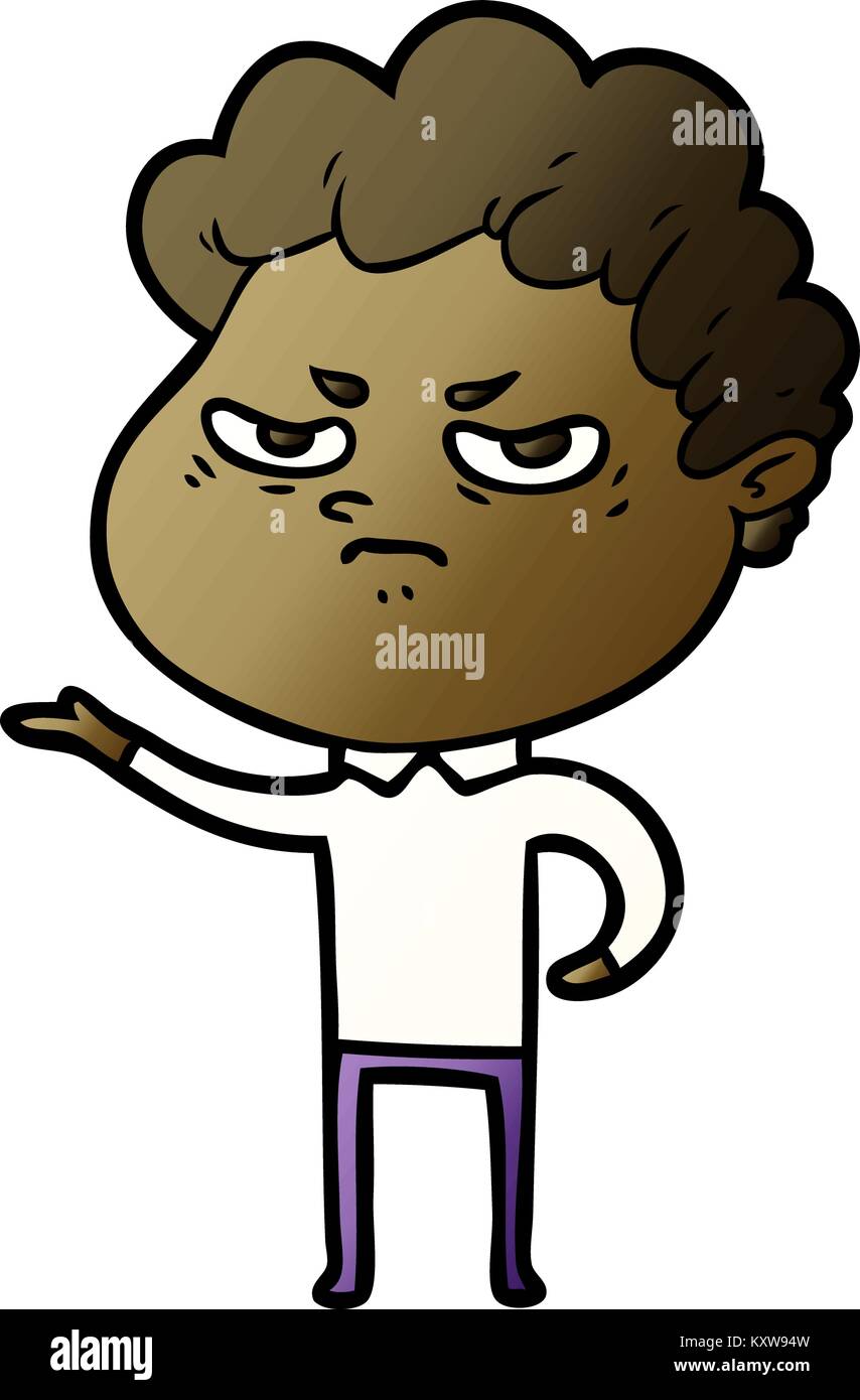 cartoon angry man Stock Vector Image & Art - Alamy