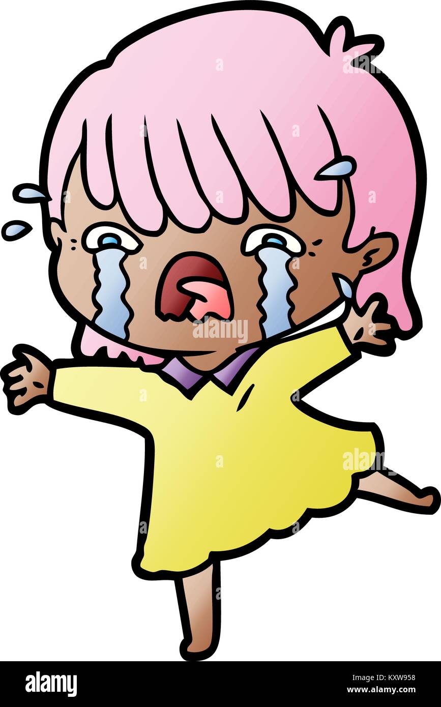 cartoon girl crying Stock Vector Image & Art - Alamy