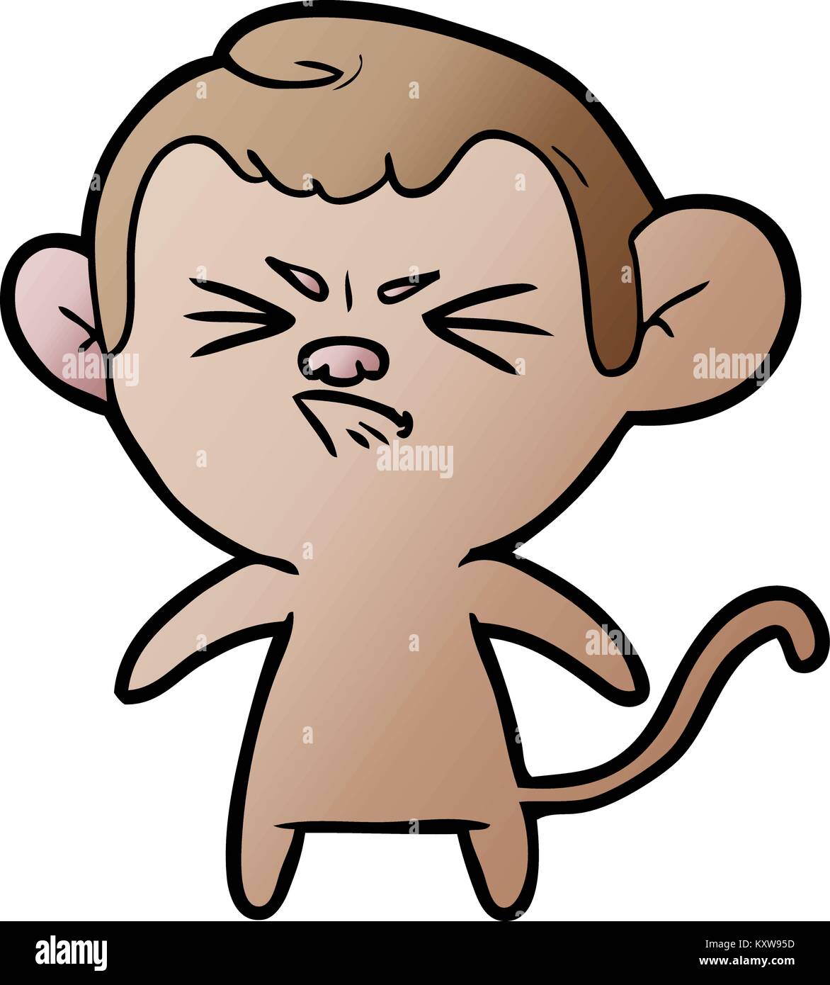 cartoon angry monkey Stock Vector Image & Art - Alamy