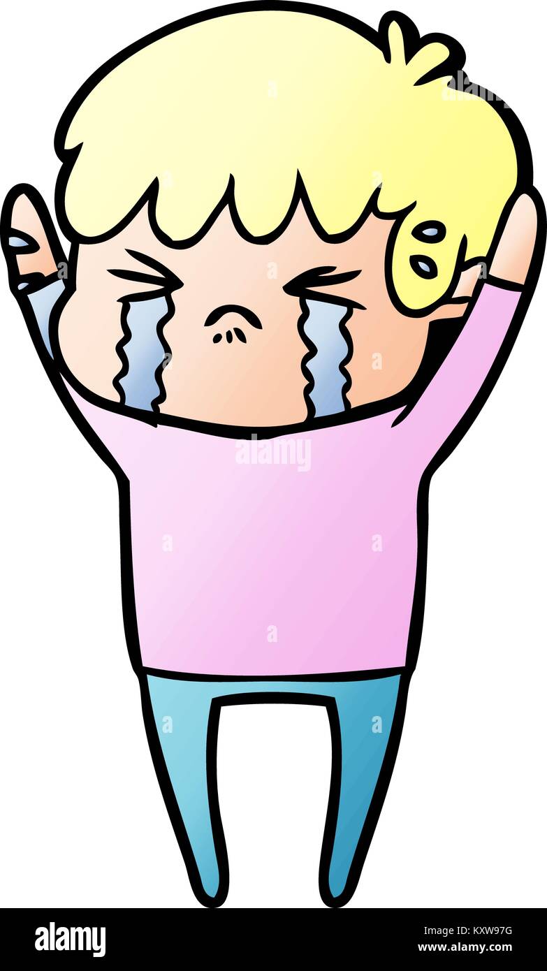 cartoon boy crying Stock Vector Image & Art - Alamy
