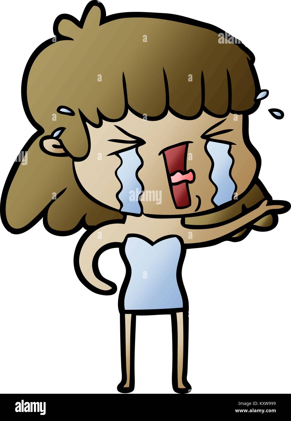cartoon woman in tears Stock Vector Image & Art - Alamy