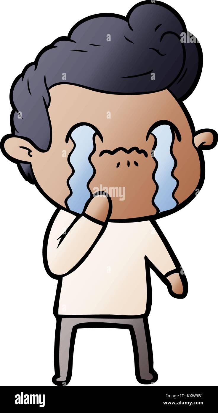 cartoon man crying Stock Vector Image & Art - Alamy
