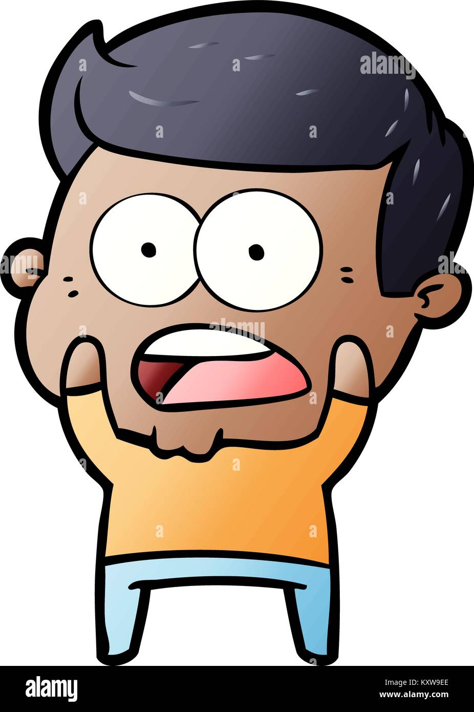 cartoon shocked man Stock Vector Image & Art - Alamy