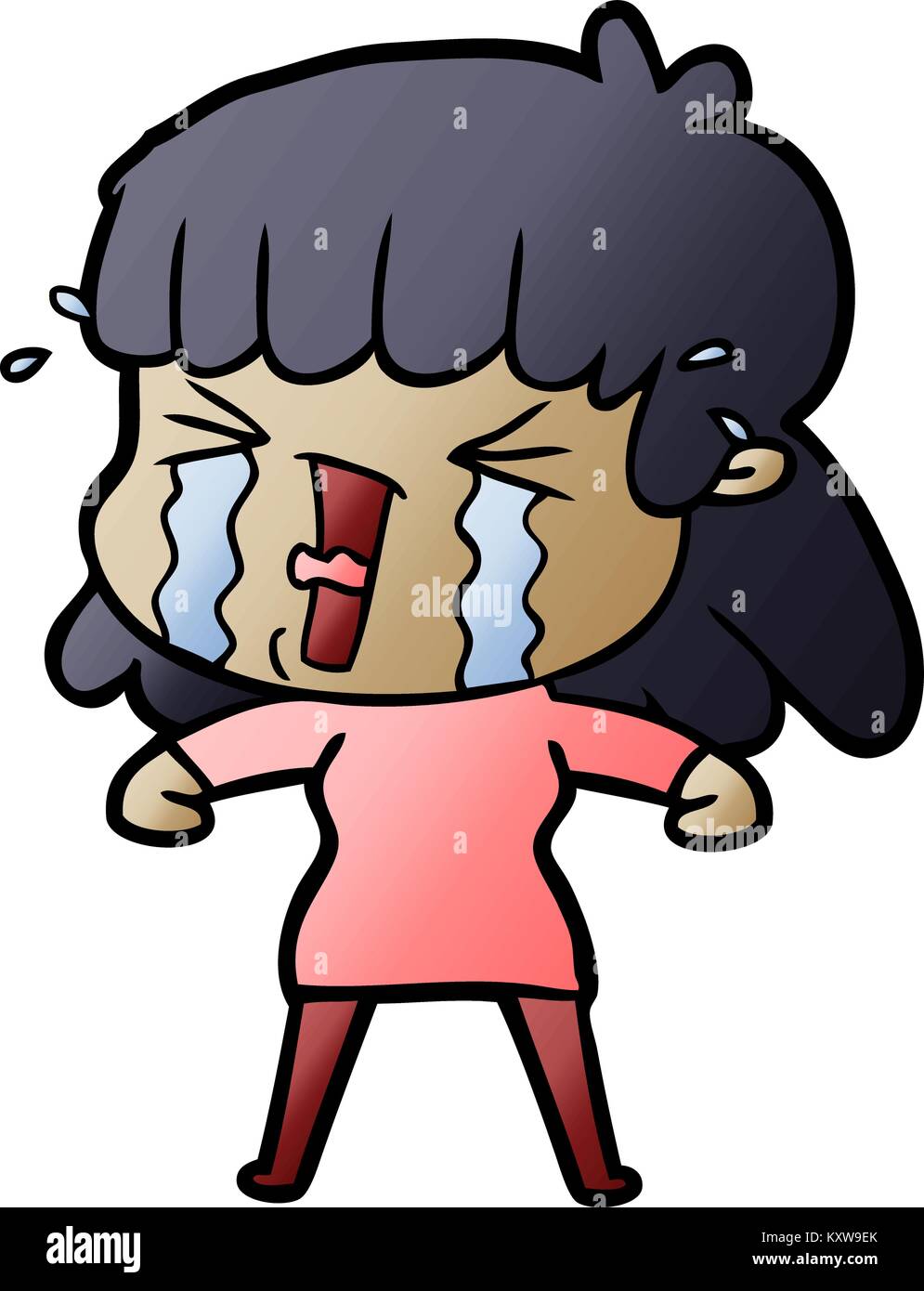 cartoon woman in tears Stock Vector Image & Art - Alamy