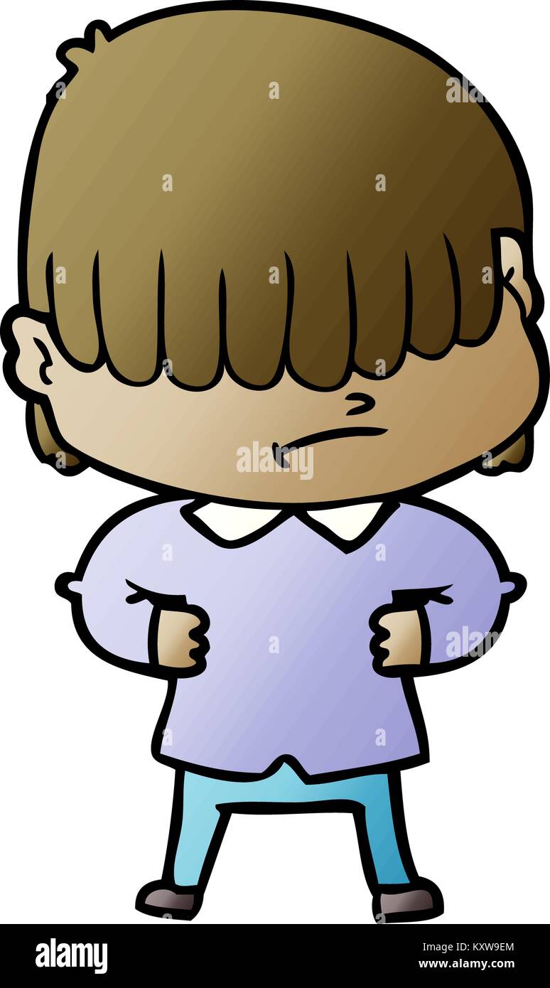 cartoon boy with untidy hair Stock Vector Image & Art - Alamy