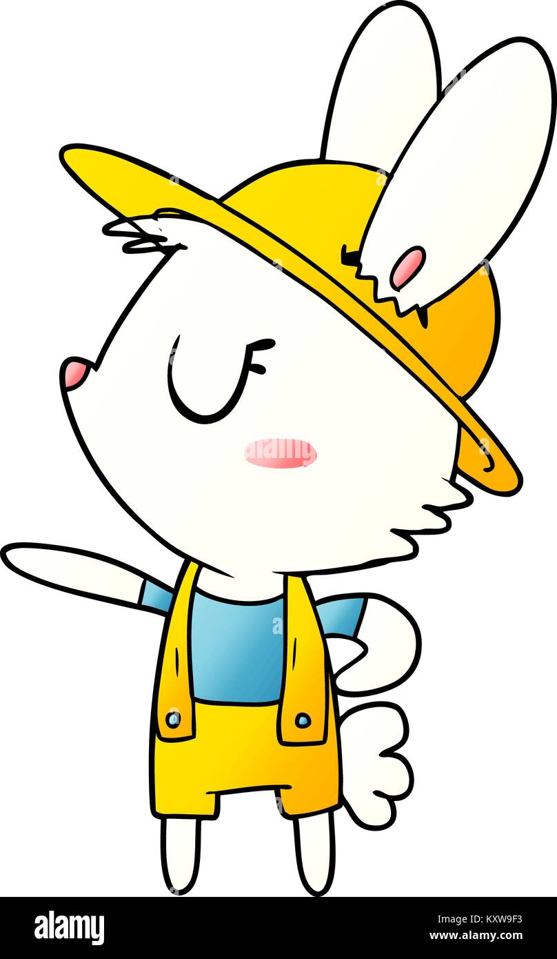 cartoon rabbit construction worker Stock Vector Image & Art - Alamy