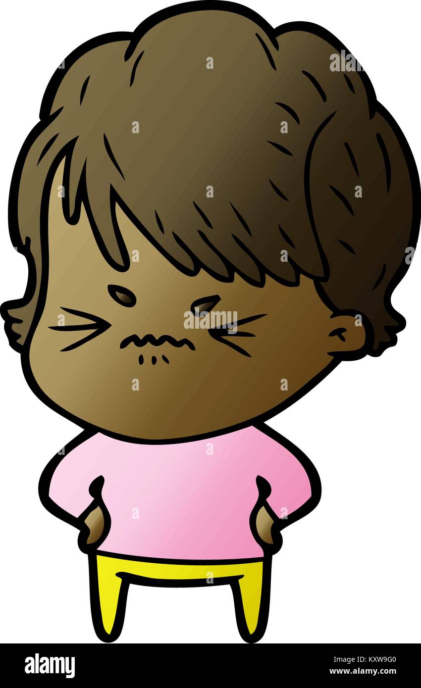 cartoon frustrated woman Stock Vector Image & Art - Alamy