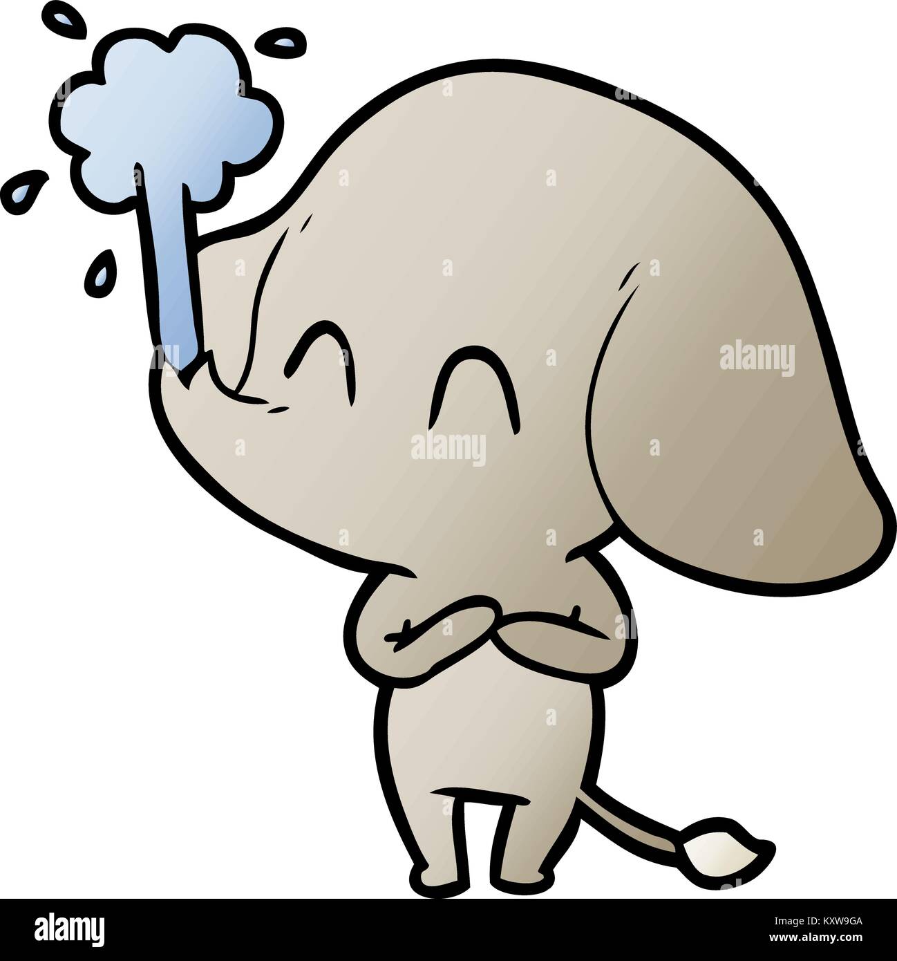cute cartoon elephant spouting water Stock Vector Image & Art - Alamy